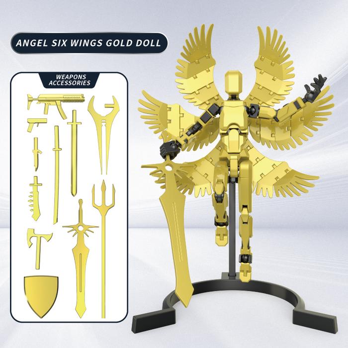 Jual Dummy 13 Action Figure Bersayap Enam 3D Print Lucky 13 Articulated ...