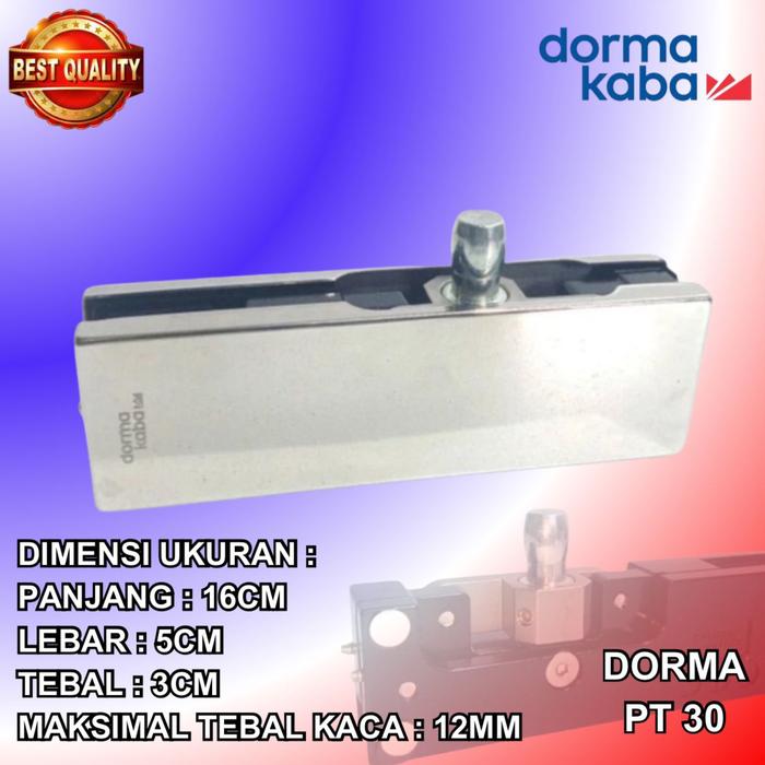 Jual Dorma PT 30/PT30 Dormakaba Penjepit Kaca Pintu Atas Patch Fitting ...