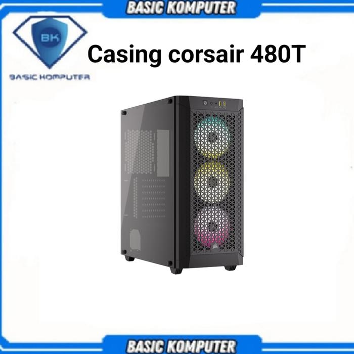 Jual Casing PC Corsair 480T Airflow Tempered Glass Mid Tower ATX Case ...