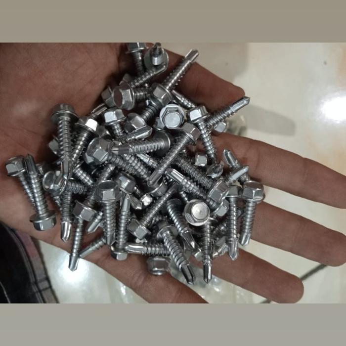 Jual baut skrup baja ringan ss #10x19 stainless steel sus 410 - Kab ...