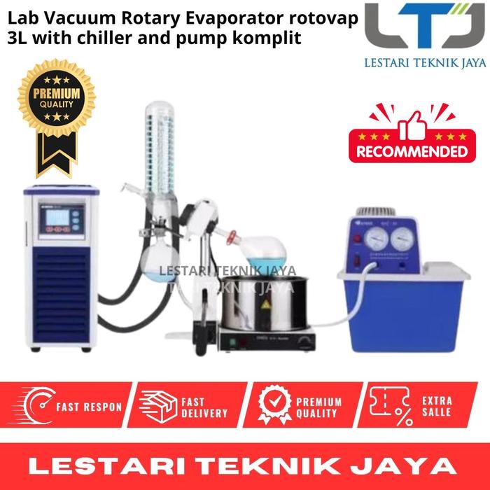 Jual Lab Vacuum Rotary Evaporator rotovap 3L with chiller and pump ...
