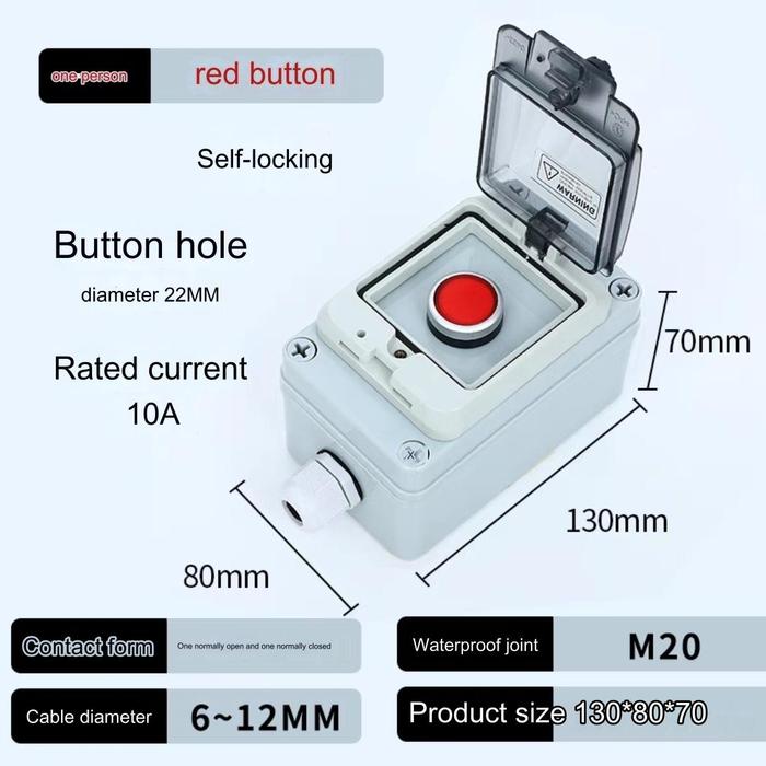 Jual Outdoor waterproof button control box 12345 hole start stop ...