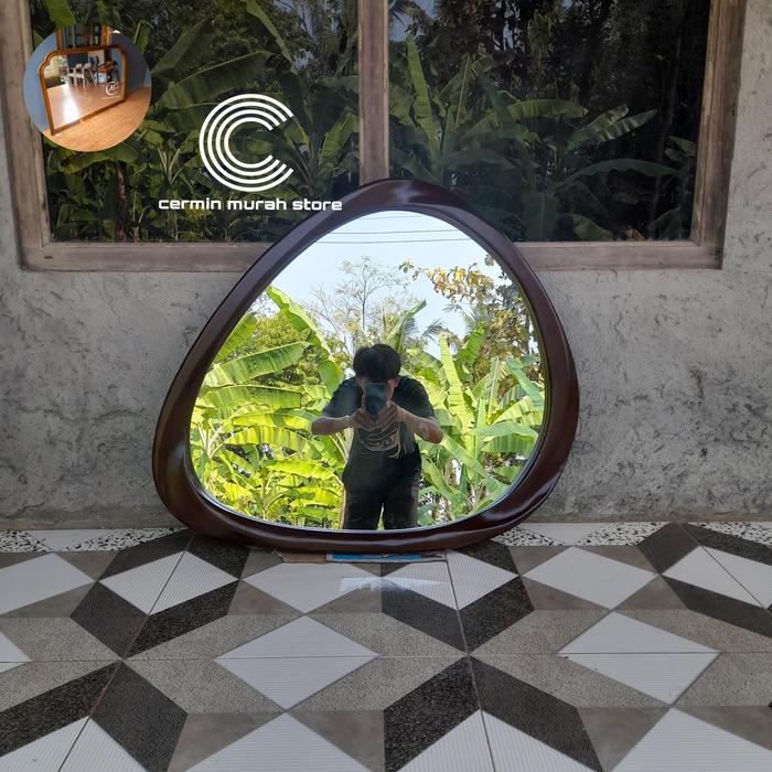 Jual CERMIN WASTAFEL ABSTRACK / CERMIN KAYU JATI / CERMIN OVAL TELIR 80 ...