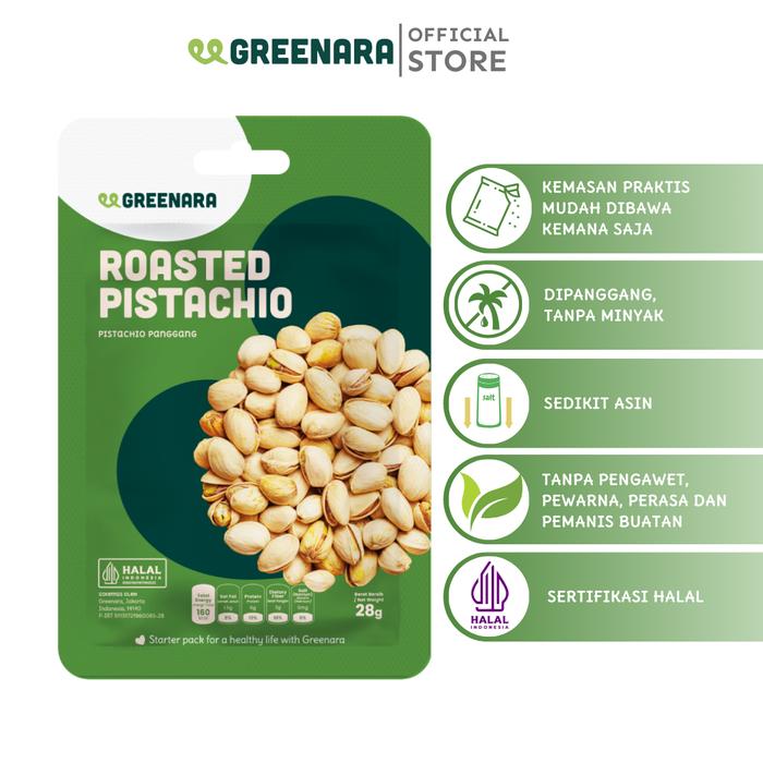 Promo Greenara One Serving Roasted Pistachio 28g / Kacang Pistachio ...