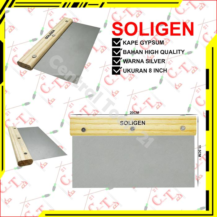 Jual Scraper Gypsum Stainless Gagang Fiber Karet 8" Soligen / Kape ...
