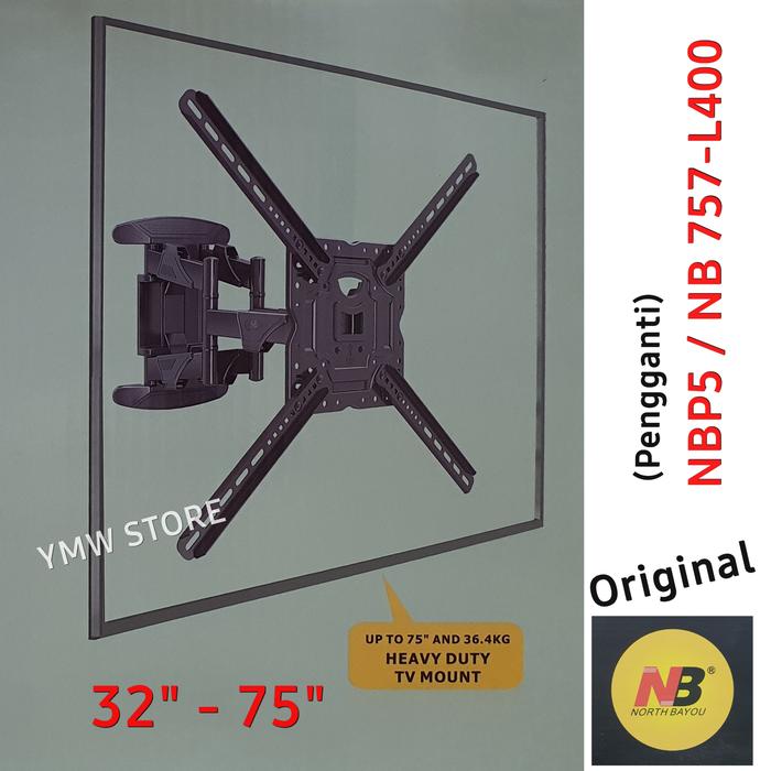 Jual NORTH BAYOU NB X1 / X 1 Bracket TV Swivel 32 inch - 75 inch ...