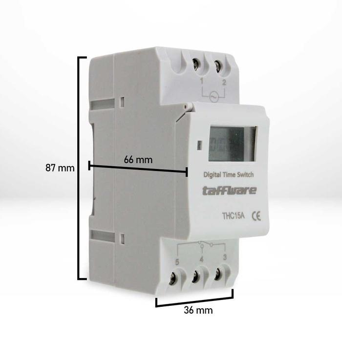 Jual Taffware Programmable Digital Timer Switch 20 Program 220V/25A ...
