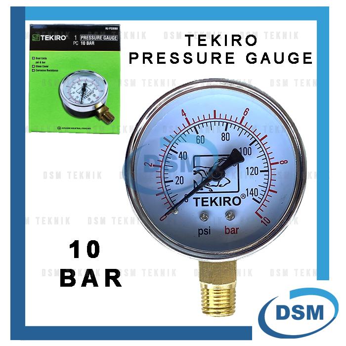 Jual TEKIRO MANOMETER PRESSURE GAUGE ALAT UKUR TEKANAN ANGIN KOMPRESOR ...
