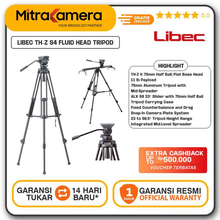 Promo Libec TH-Z S4 Fluid Head Tripod Kamera Professional Cicil 0% 3x - Jakarta Selatan ...