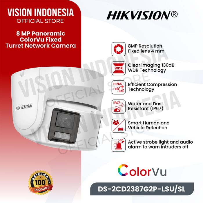 Jual HIKVISION DS-2CD2387G2P-LSU/SL 8 MP Panoramic ColorVu Turret Network Camera - Jakarta Utara ...