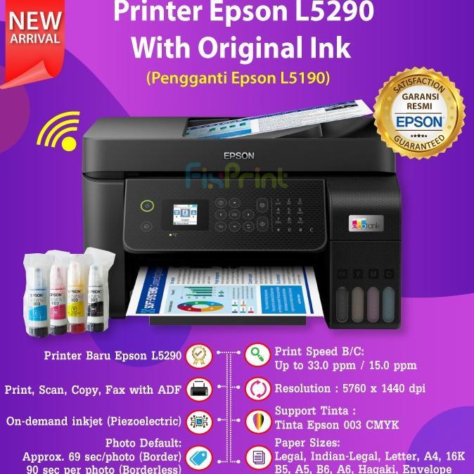 Jual Epson Ecotank L5296 L5290 All-In One Scan Copy F4 Wifi Auto Duplex ...