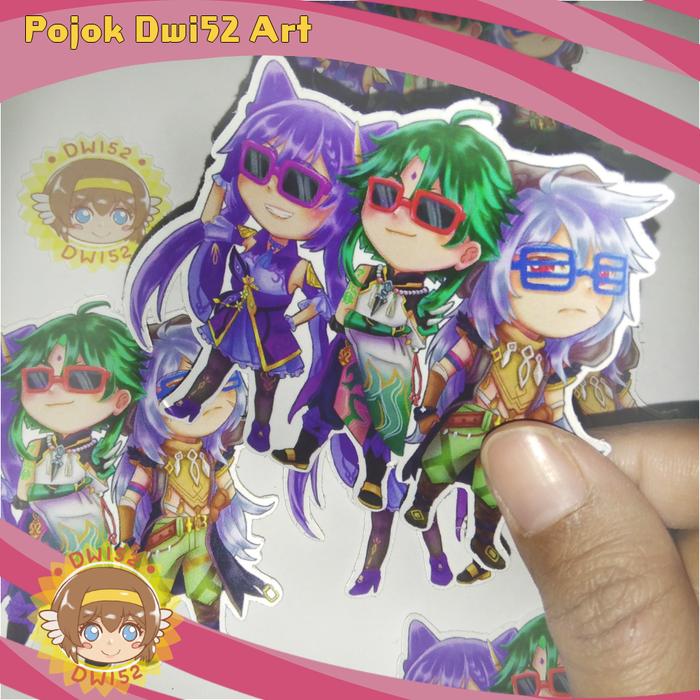 Jual Stiker Anime Chibi Keqing Xiao Razor Genshin Impact - Kab ...