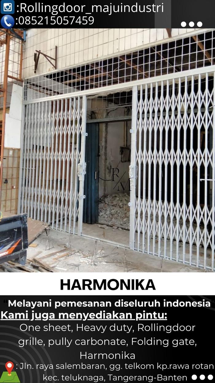 Jual pintu harmonika, dengan plat besi tipe harmonika standar cocok ...