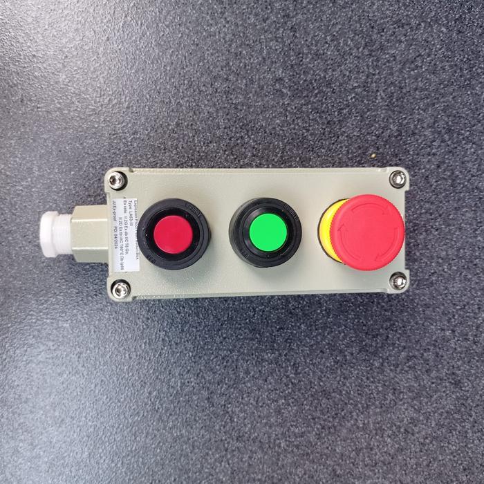 Jual explosion proof LA 53 emergency push button on off beserta box nya ...