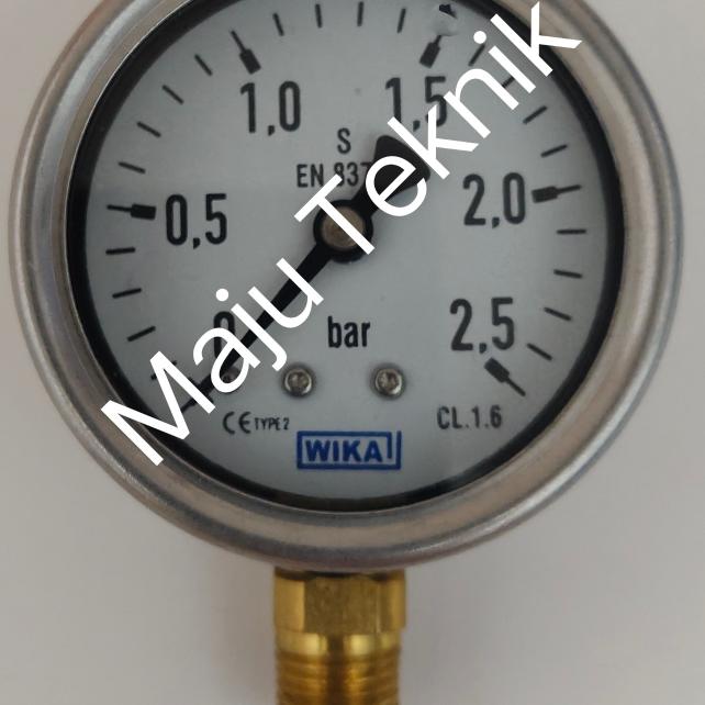 Jual Wika 2,5" 2.5 bar, drat 1/4" NPT Kuningan Racket - Jakarta Utara - Maju Teknik Pressure Gau ...