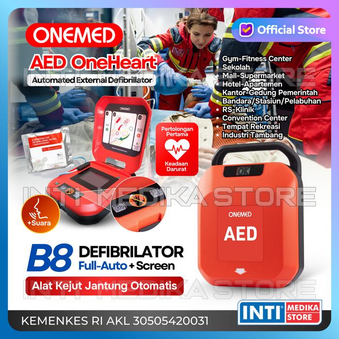 Promo ONEMED - AED OneHeart B8 Full-Auto dengan Layar + Panduan Suara | Alat Pacu Kejut Otomatis ...