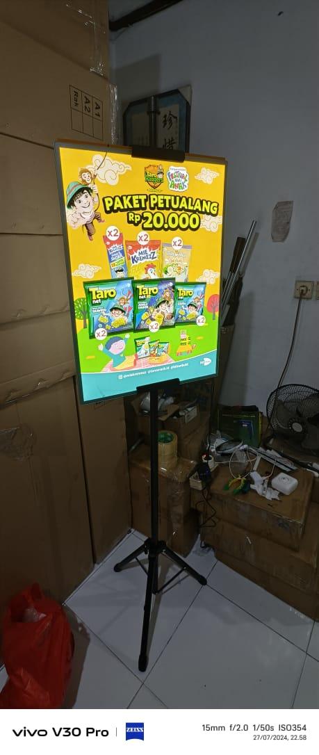 Jual Tripod Neon Box Slim Light Box ukuran A2 sudah sama cetak ...
