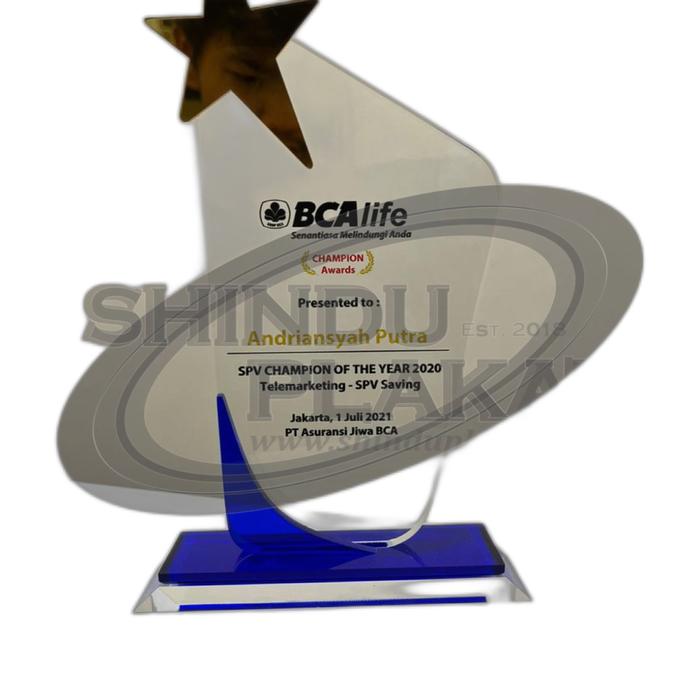 Jual Plakat acrylic akrilik premium murah piagam penghargaan trophy ...