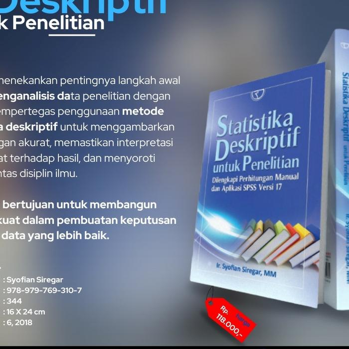 Jual statistika deskriptif untuk penelitian di lengkapi perhitungan manual original - Jakarta ...