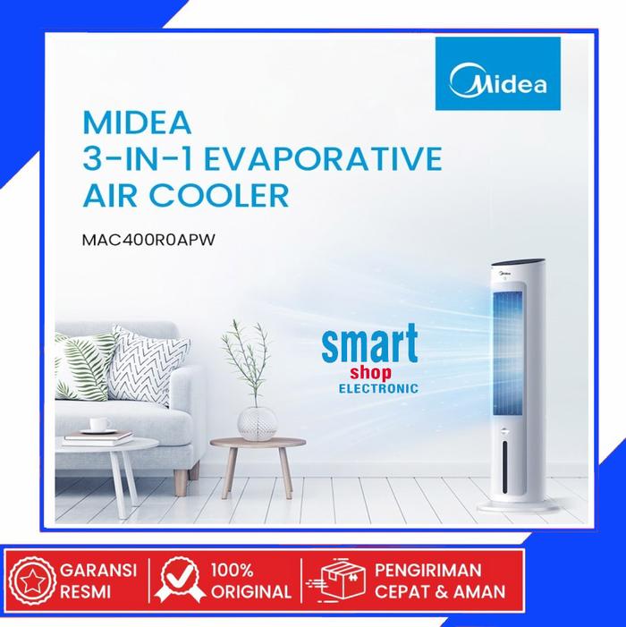 Jual MIDEA Air Cooler MAC400R0APW 4L - 45W / Tower Fan Midea 4in1 ...