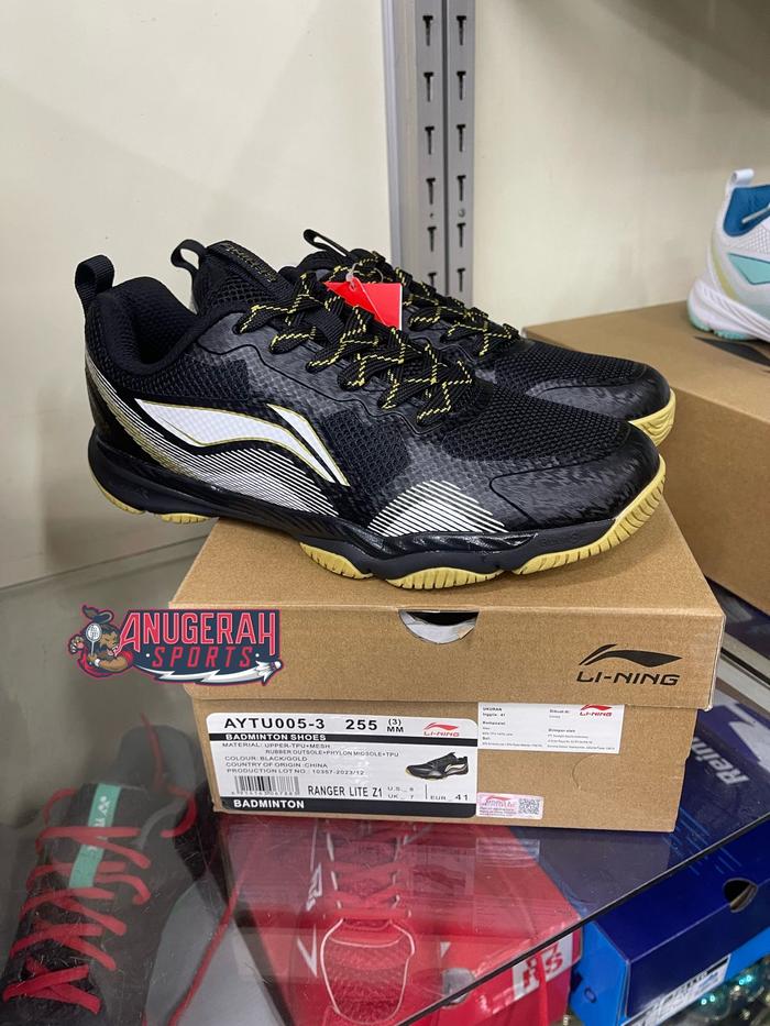 Jual Sepatu Badminton Li-Ning / LINING RANGER LITE Z1 ORIGINAL - Black ...