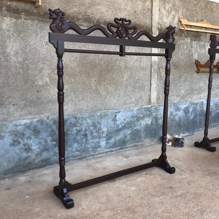 Jual Gawangan ukiran naga bahan kayu jati mewah-Gawangan kain batik ...