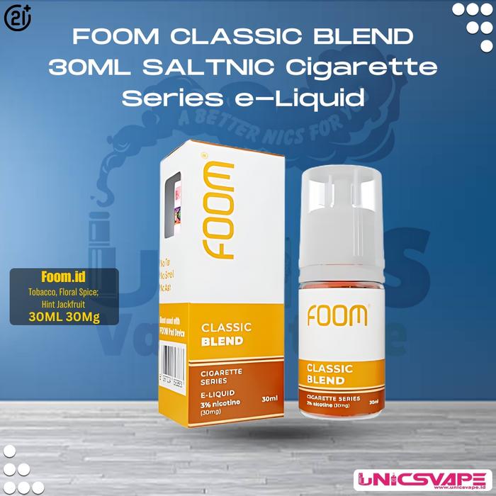 Promo FOOM CLASSIC BLEND 30ML SALTNIC Cigarette Series e-Liquid 3% ...