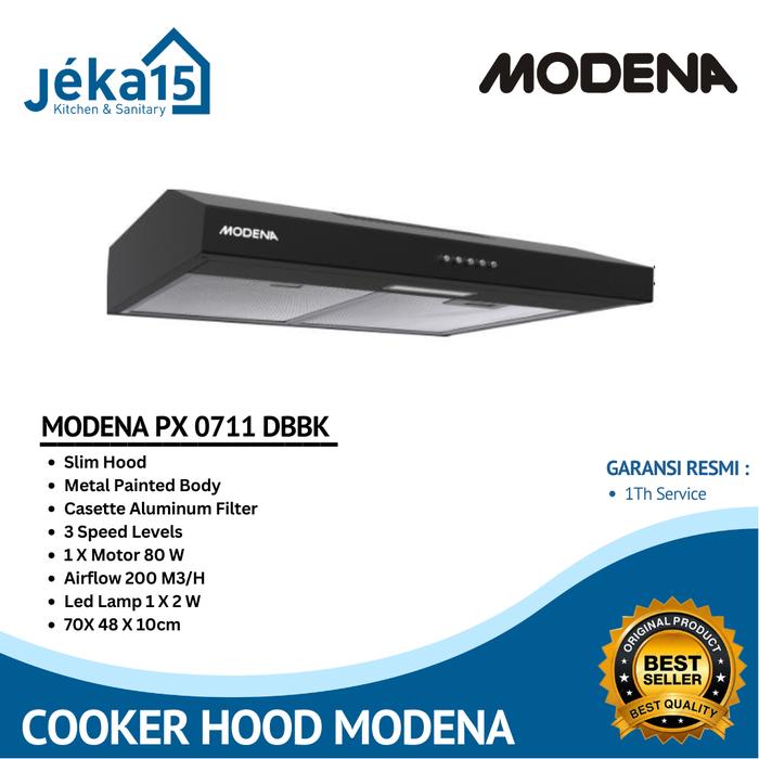 Ukuran Cooker Hood Modena SIA VSR60BL 60cm Black Slim Visor Cooker