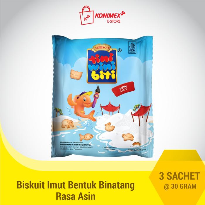 Jual Tini Wini Biti Biskuit Anak Asin 30 g bentuk binatang 3 sachet ...