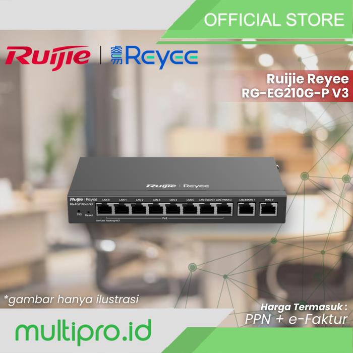 Promo Ruijie RG-EG210G-P V3 Reyee 10-Port Gigabit Cloud Managed PoE Router Cicil 0% 3x - Jakarta ...