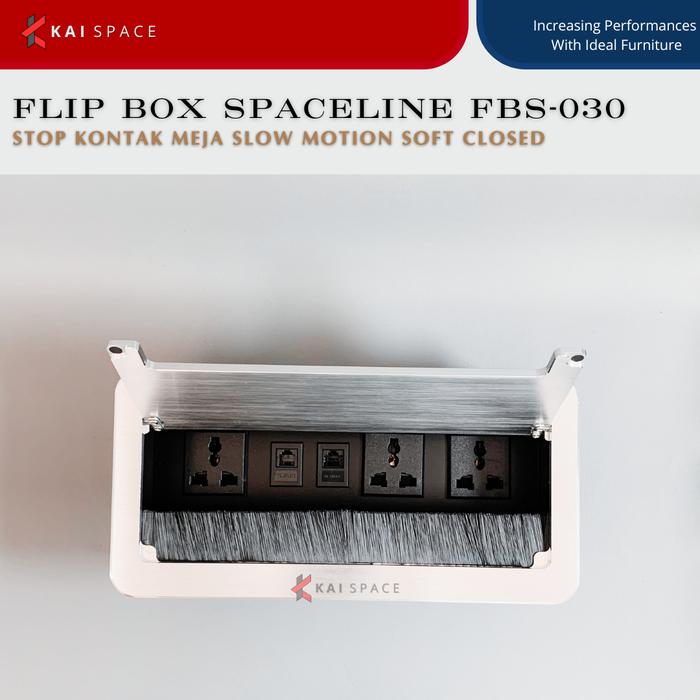 Jual FLIP COVER WIRE BOX STOP KONTAK MEJA SILVER 3 POWER 2 LAN ...