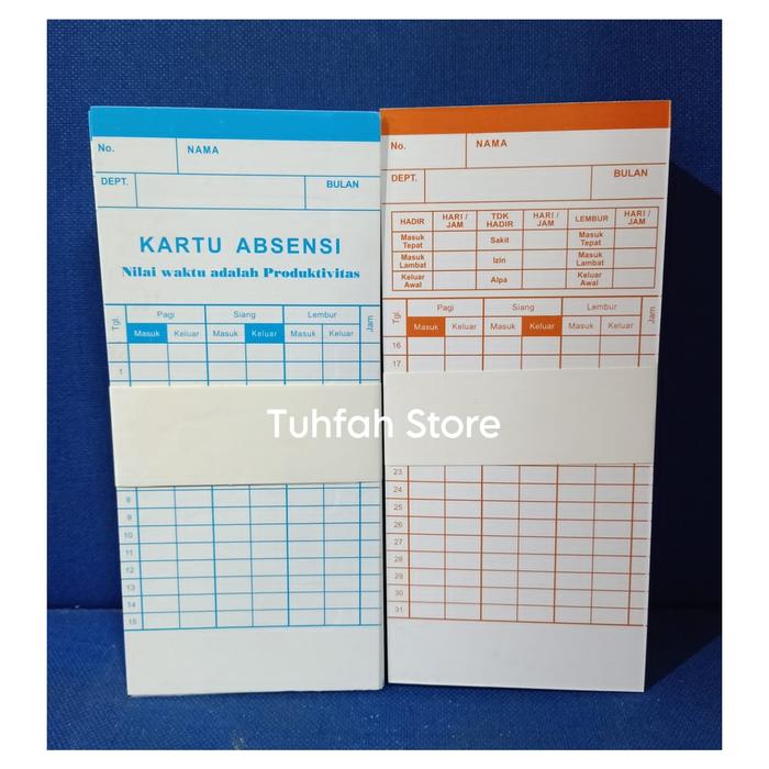 Jual Kartu Absensi Amano Kertas Tebal Isi 100 Kartu Ceklok Karyawan ...