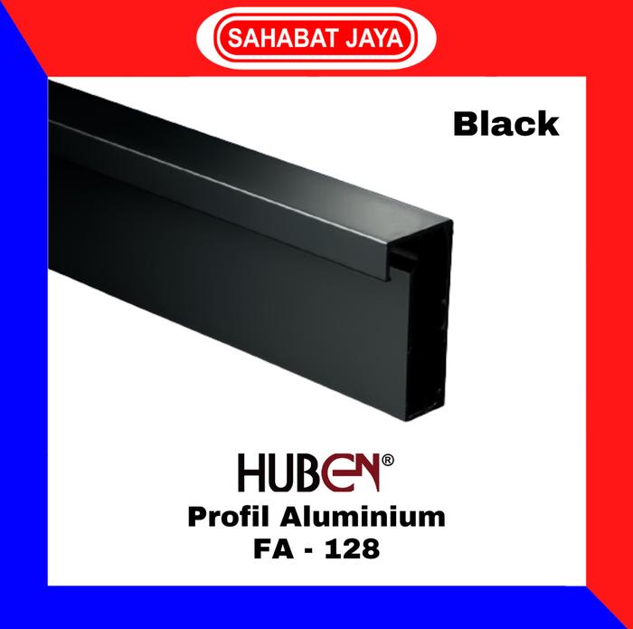 Jual HUBEN Profil Frame Handle Alumunium Aluminium FA 128 - BLACK ...