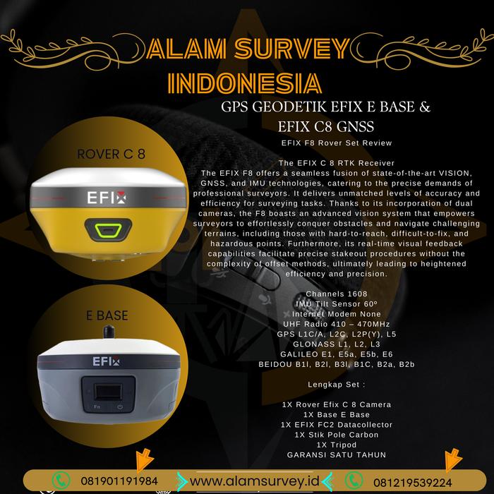 Jual GPS GEODETIK EFIX E BASE & EFIX C8 GNSS - Jakarta Barat - ALAM SURVEY INDONESIA | Tokopedia