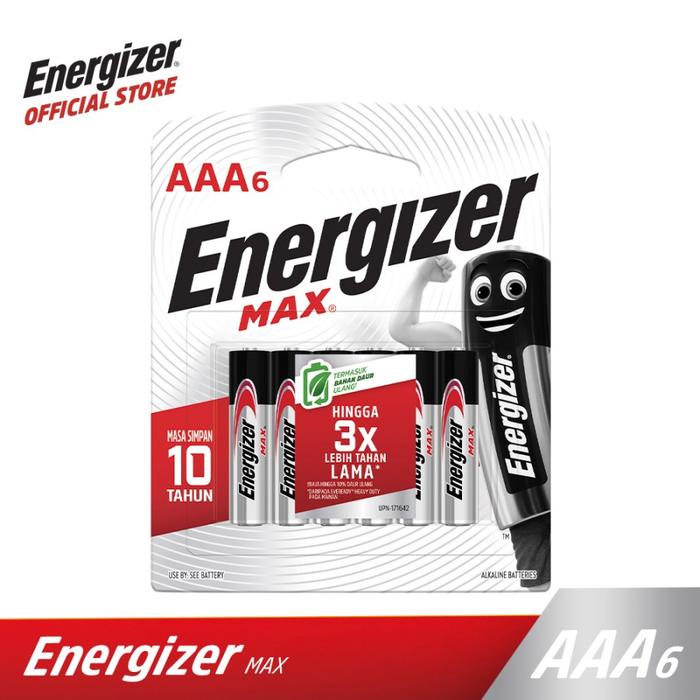 Promo Batre energizer max AA/AAA/A2/A3 isi 6 Alkaline Baterai tahan ...
