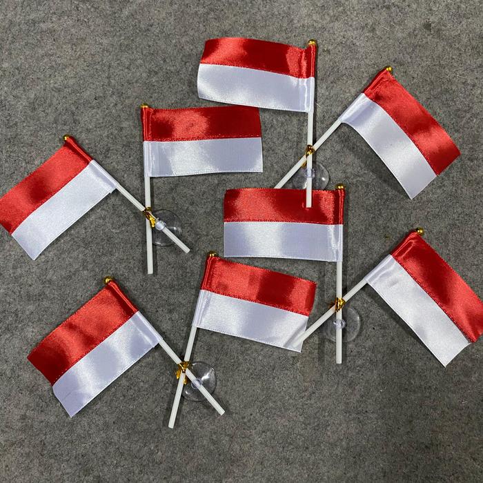 Jual Bendera Kaca Merah Putih / Bendera Hiasan Merah Putih Tempelan ...