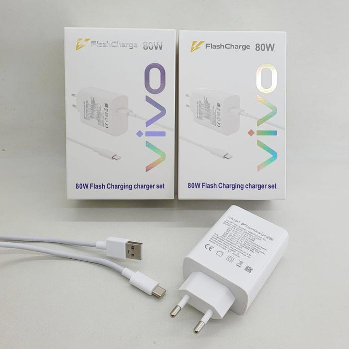 Jual Charger 1 set Vivo Original Fast Charging Type C 44 W, 66 W, 80 W ...