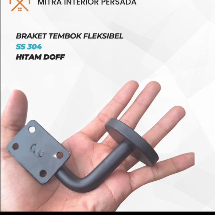 Jual Braket tembok fleksibel handrail bulat Ss 304 railing tangga ...
