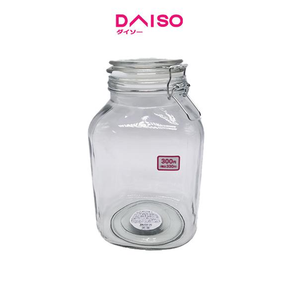 Jual Daiso Glass Fruit Wine Bottle with Lever -101.44fl oz - 3L ...