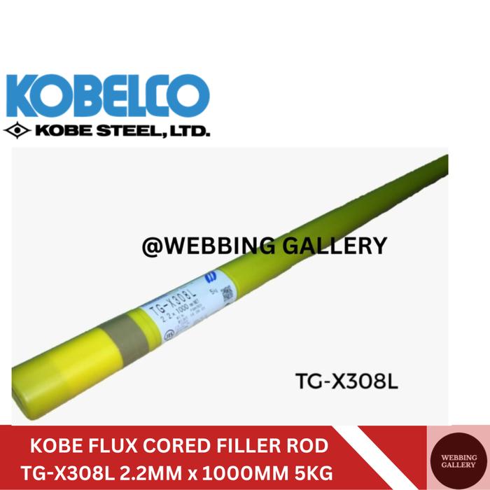 Jual KAWAT LAS KOBE FLUX CORED FILLER ROD TG-X308L 2.2MM x 1000MM 5KG ...