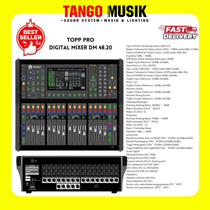 Jual TOPP PRO DIGITAL MIXER DM 48.20 ORIGINAL / Digital Mixer 48 Channel Mixer Digital 48 ...