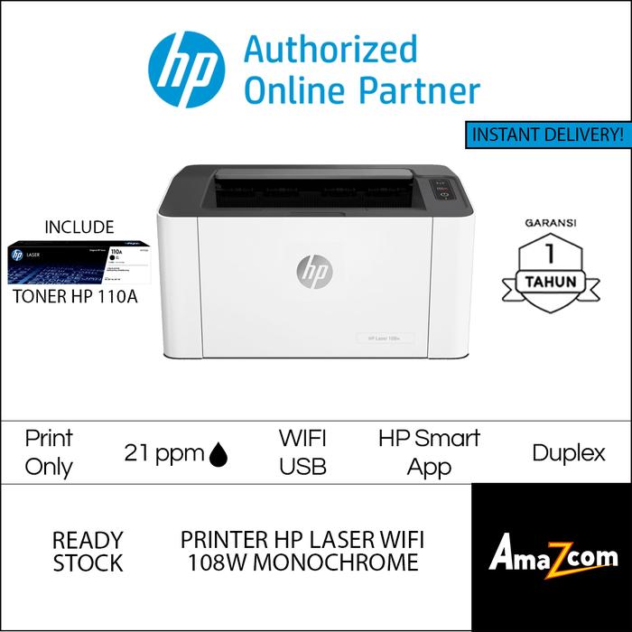 Promo Printer HP 108w | M108W LaserJet Pro Wireless Wifi Print Only ...