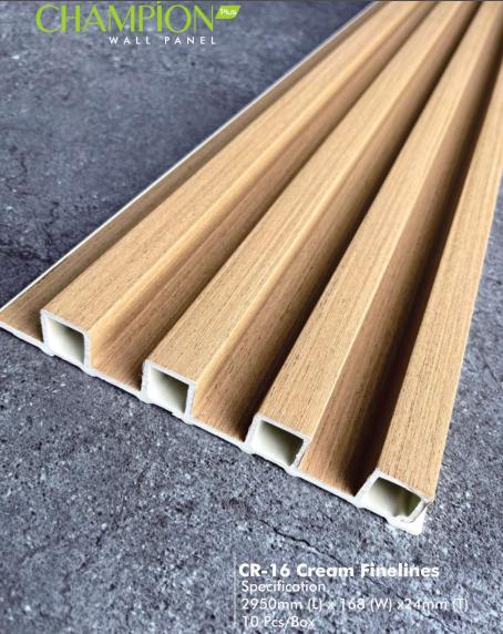 Jual CHAMPION WPC WALL PANEL TEBAL 24MM WOOD PANEL KISI KISI - CR-16 ...