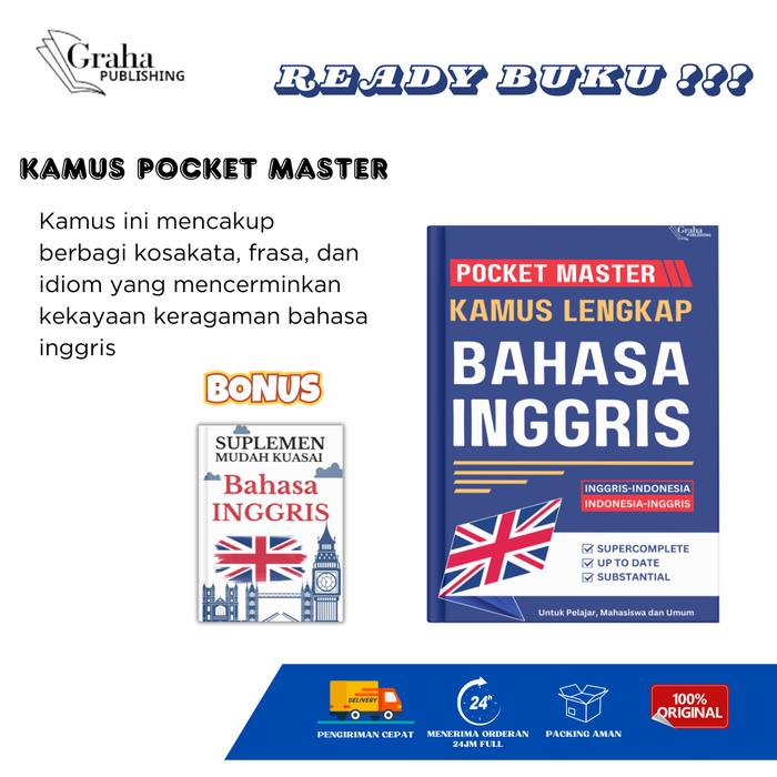 Jual KAMUS LENGKAP POCKET MASTER BAHASA INGGRIS | INGGRIS - INDONESIA INDONESIA - INGGRIS - Kab ...