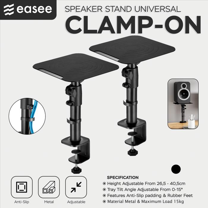 Promo Easee Speaker Stand Universal Clamp On Bracket Standing Speaker