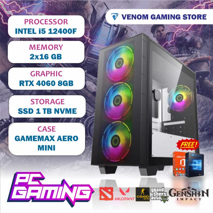 Jual PC Gaming Gen 12 | i5 12400F | RTX 4060 8GB | 32GB DDR4 | NVME ...