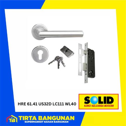 Jual SOLID HANDLE PINTU SET/ GAGANG PINTU SET HRE 61.41 US32D DC02 ...
