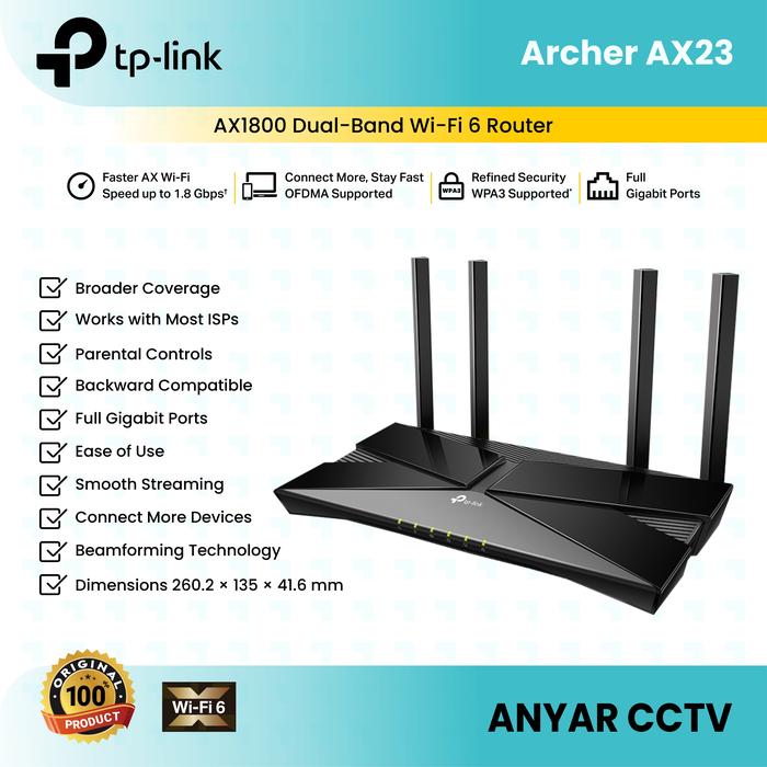 Jual TP-Link Archer AX23 AX1800 Dual-Band Wi-Fi 6 Router - Kota Bandung - ANYAR CCTV | Tokopedia