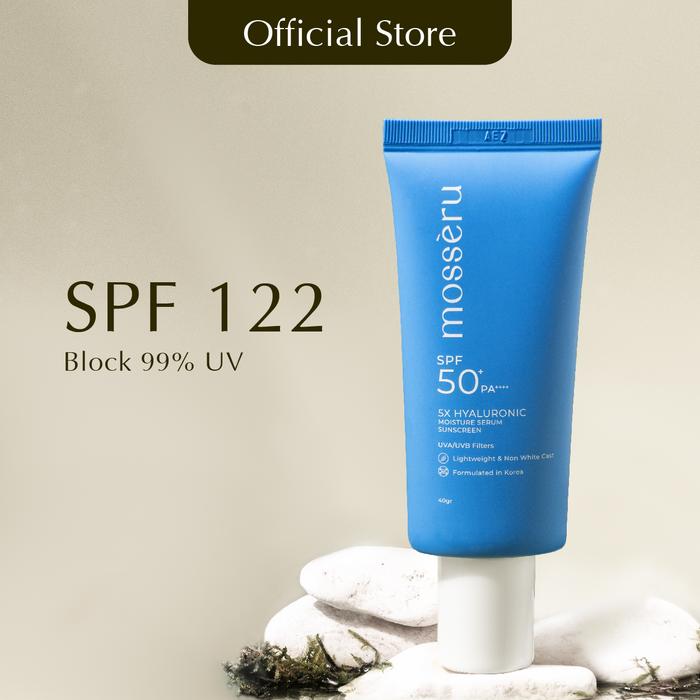 Jual MOSSÈRU 5X Hyaluronic Moisture Serum Sunscreen SPF 50 PA++++ | 5X ...