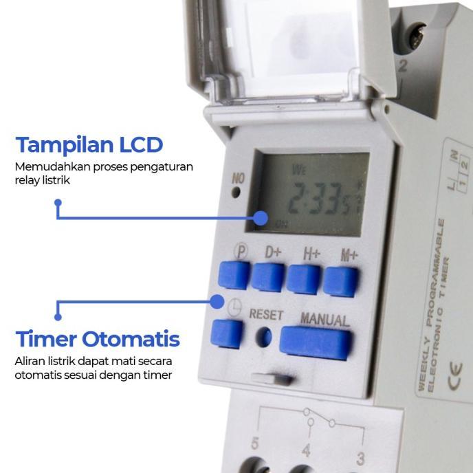 Jual READY MCB Timer Saklar Listrik Otomatis Programmable Switch Relay ...